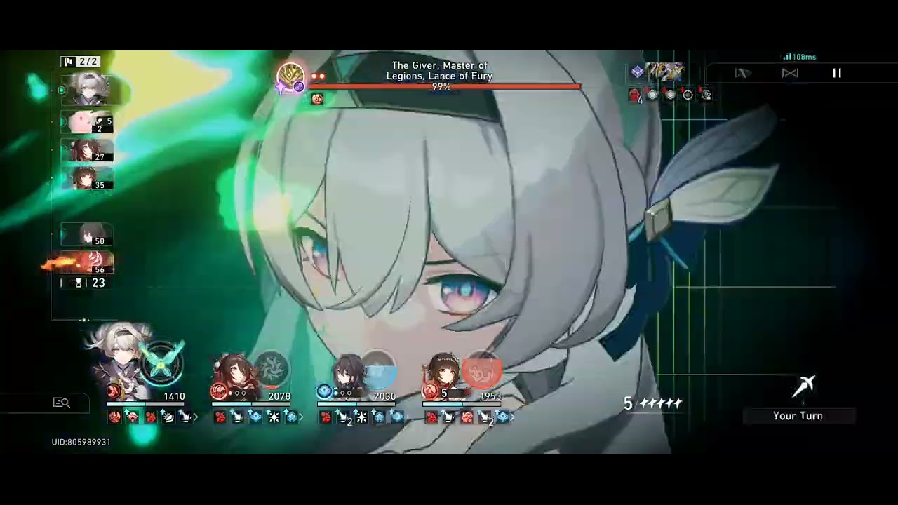 HSR MOC12 v3.0 E2S1 Firefly 2 cycles 2nd half Strife of Creation - YouTube