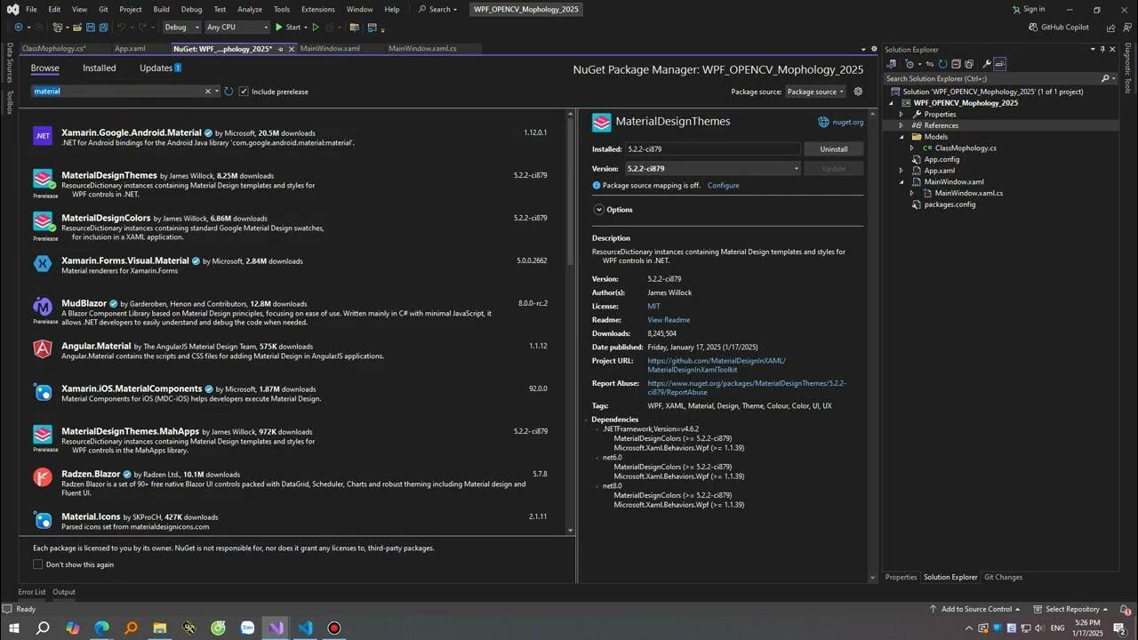 Morphological Transformations Using OpenCVSharp with C# WPF MVVM (P3- Model) - YouTube