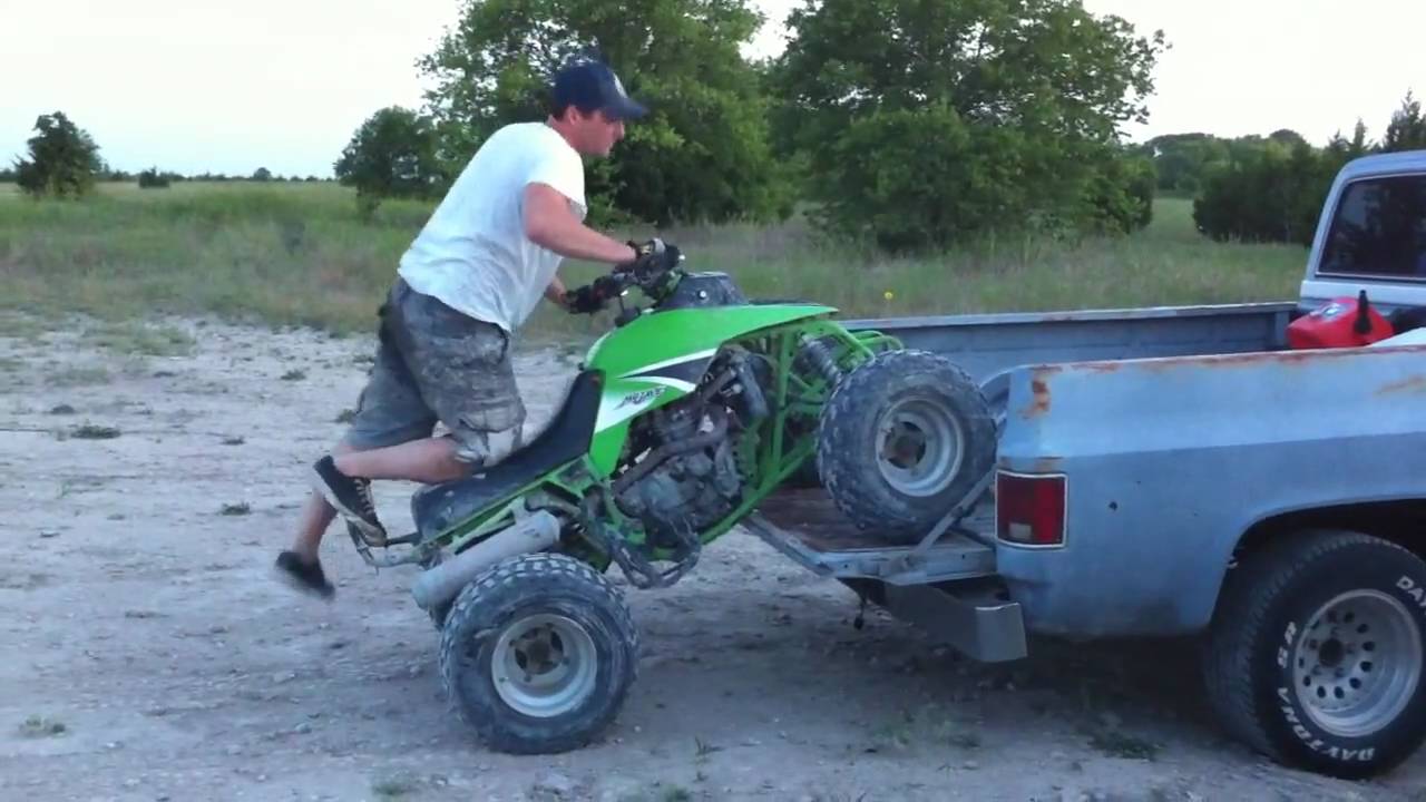 ATV Wheelie Truck Load - Kawasaki Mojave 250 - YouTube