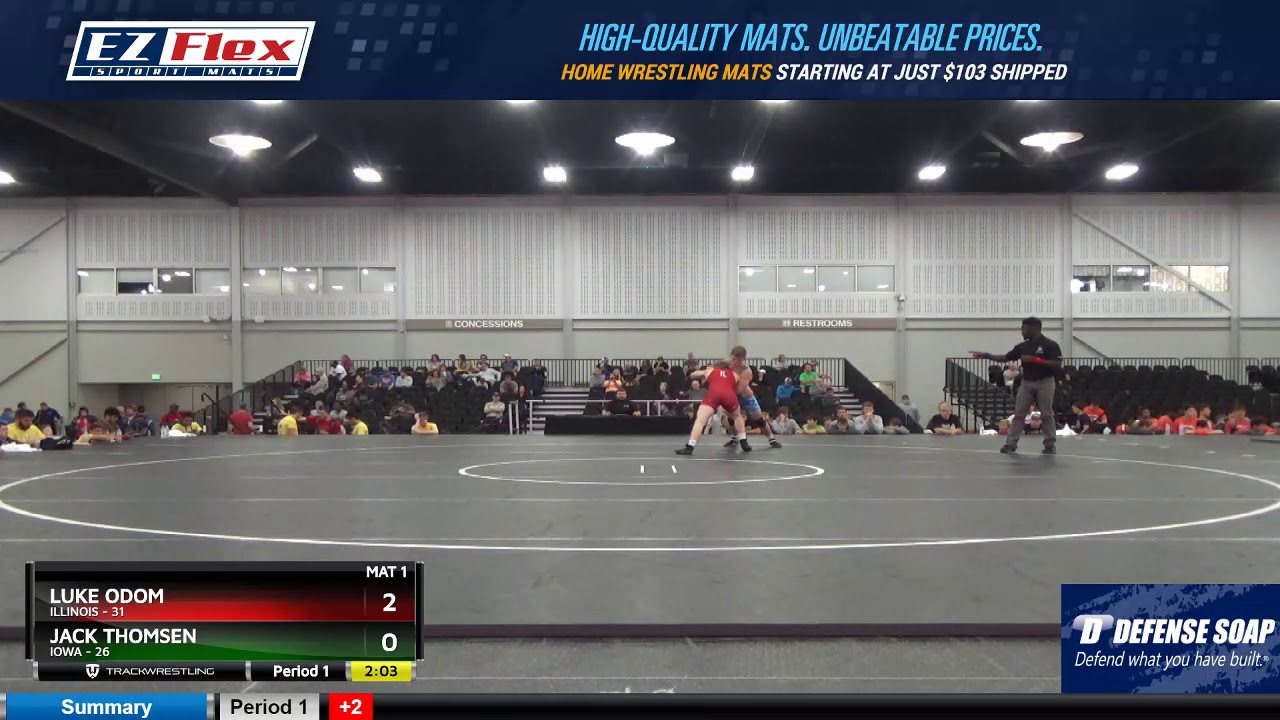 Mat 1 145 Luke Odom Illinois Vs Jack Thomsen Iowa - YouTube