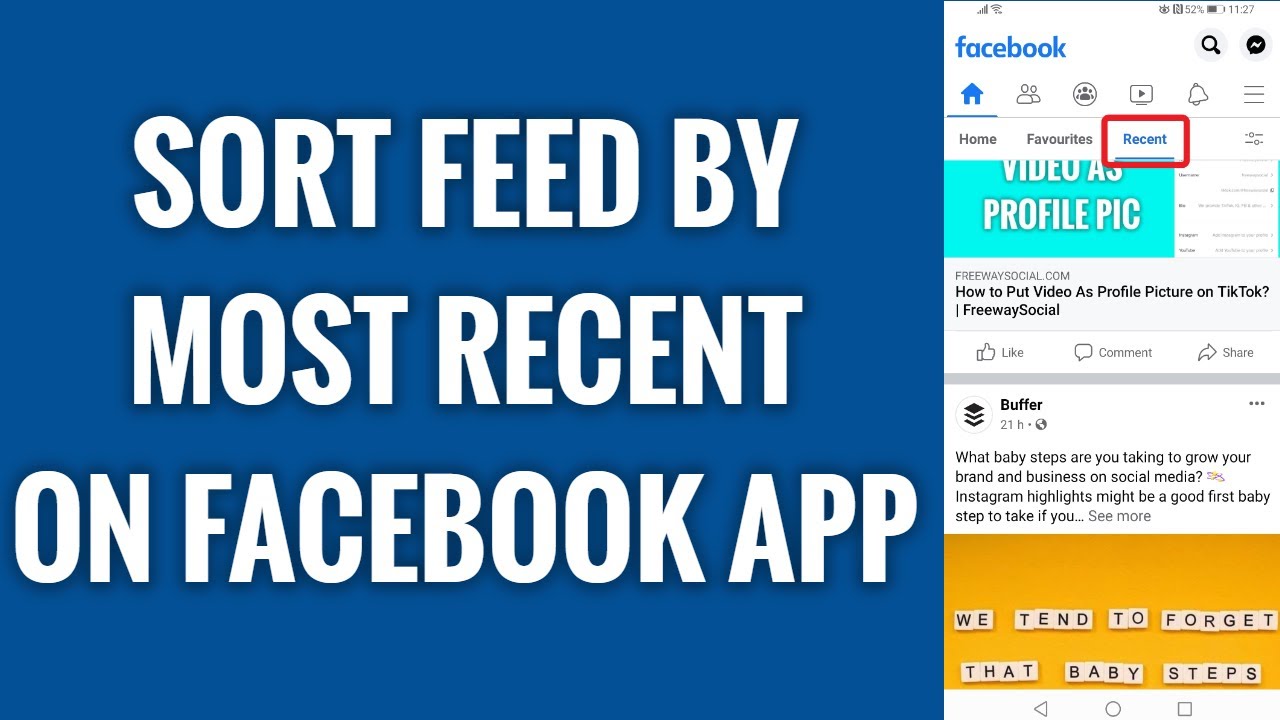 How To Sort Feed By Most Recent On Facebook App - YouTube