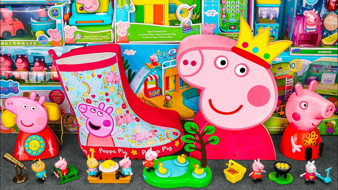 93 Minutes Satisfying with Unboxing Peppa Pig Mystery Box, Peppa Boots ...