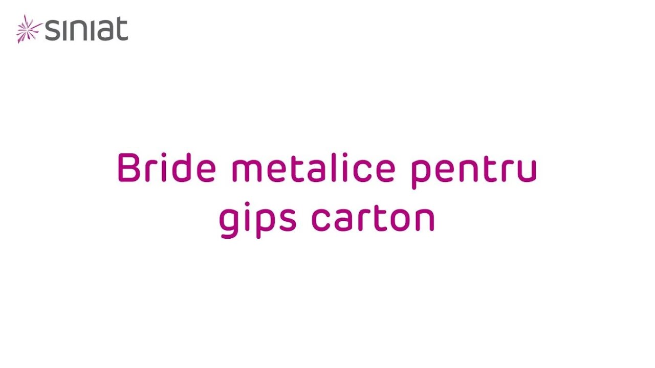Bride metalice pentru gips carton - YouTube