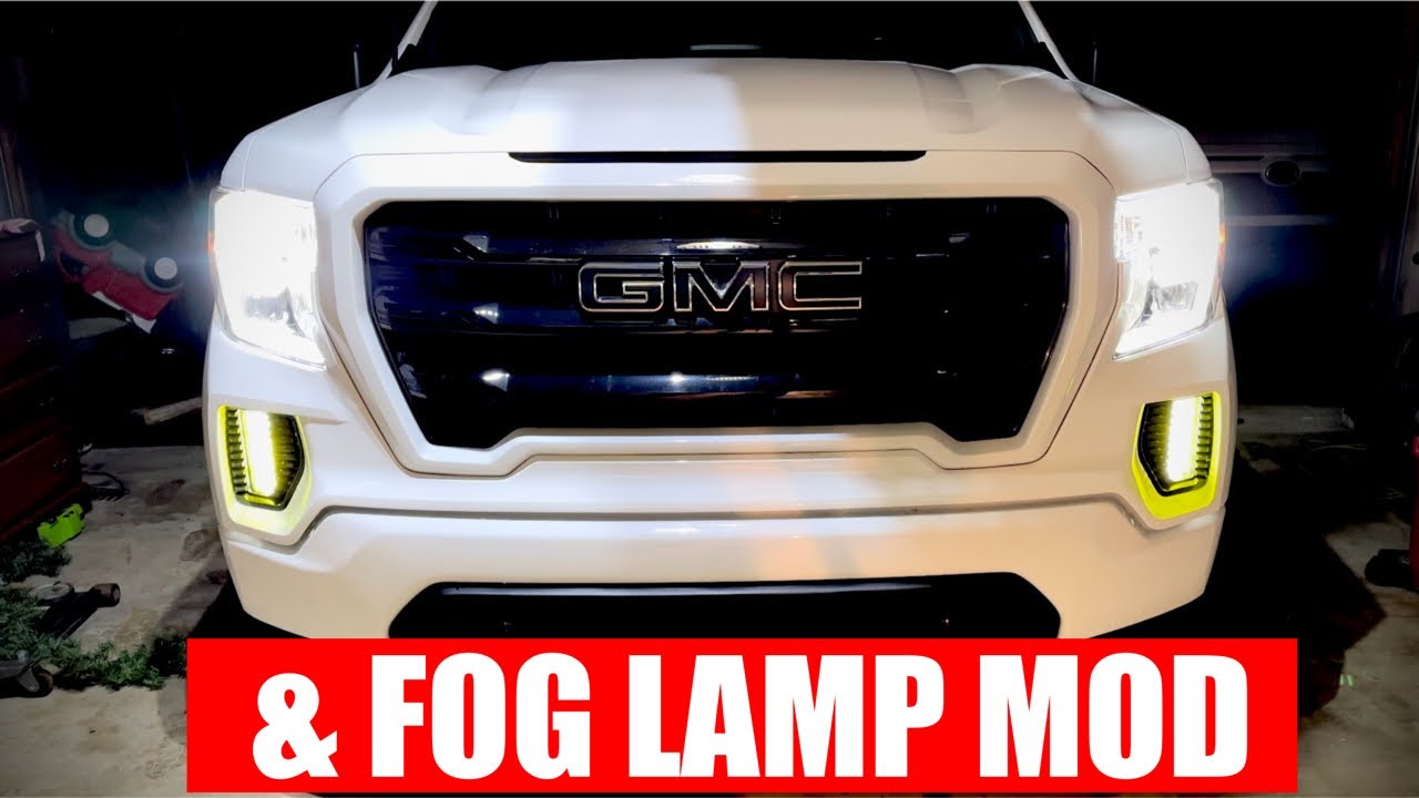 2020 GMC Sierra | Replacing driver side headlight | fog light mod ...