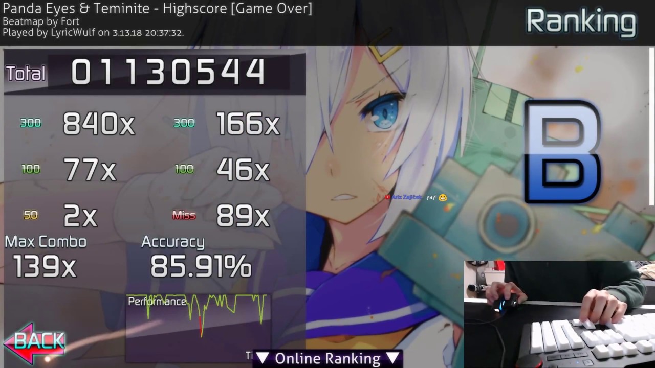 osu! | Highscore // Game Over [7.33★] MOUSE LIVEPLAY 85.91% B PASS ...