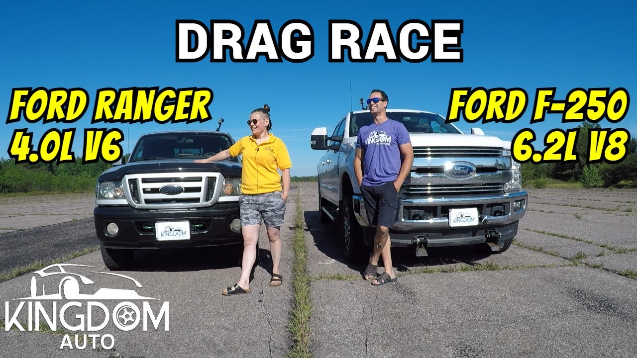 Ford Ranger Vs. Ford F-250 DRAG RACE! - YouTube