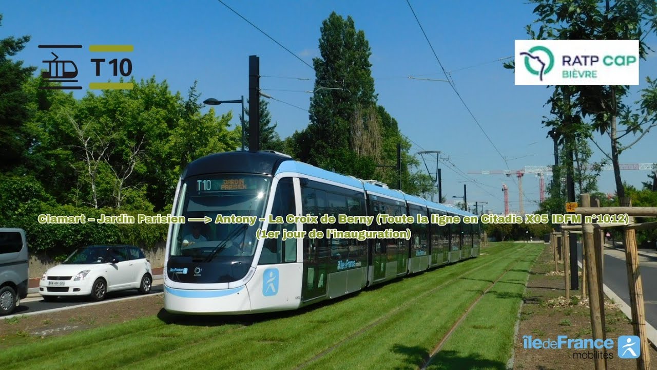 [Tramway T10] Citadis X05 IDFM – Jardin Parisien à Antony – La Croix de ...