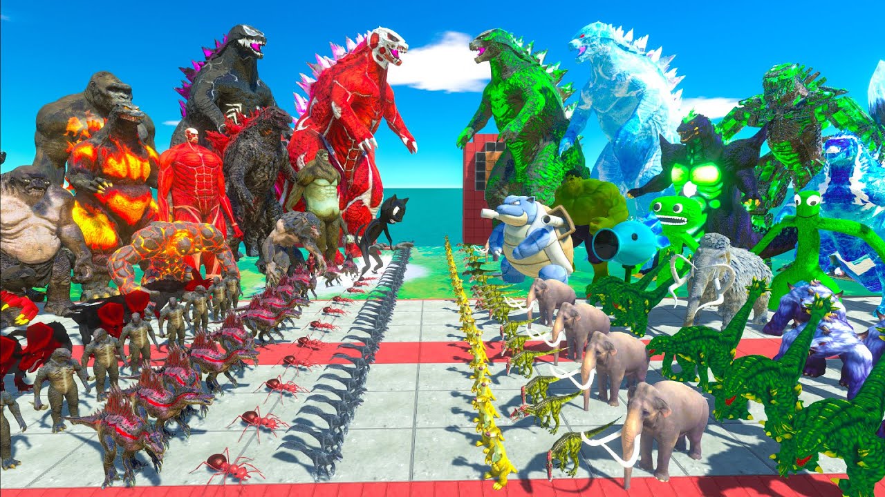 Epic Godzilla Battle - Team VENOM GODZILLA + COLOSSAL TITANZILLA VS ...