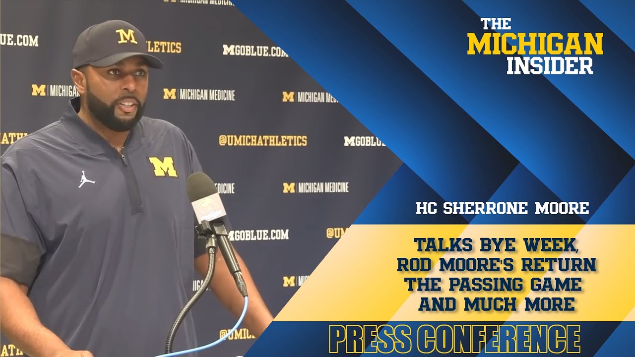 Michigan HC Sherrone Moore talks bye week, Rod Moore's return, the ...
