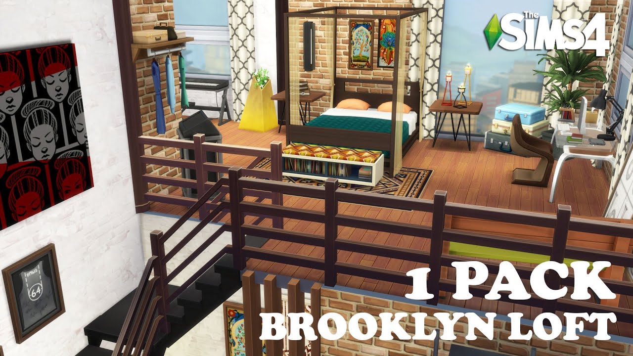 🌇 BROOKLYN LOFT • Industrial Style | Base Game + City Living | The Sims ...