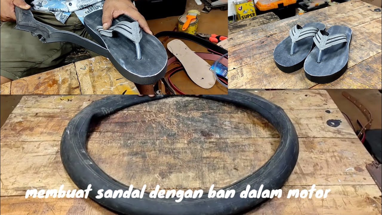 How to make flip flops from motorcycle inner tube. - YouTube
