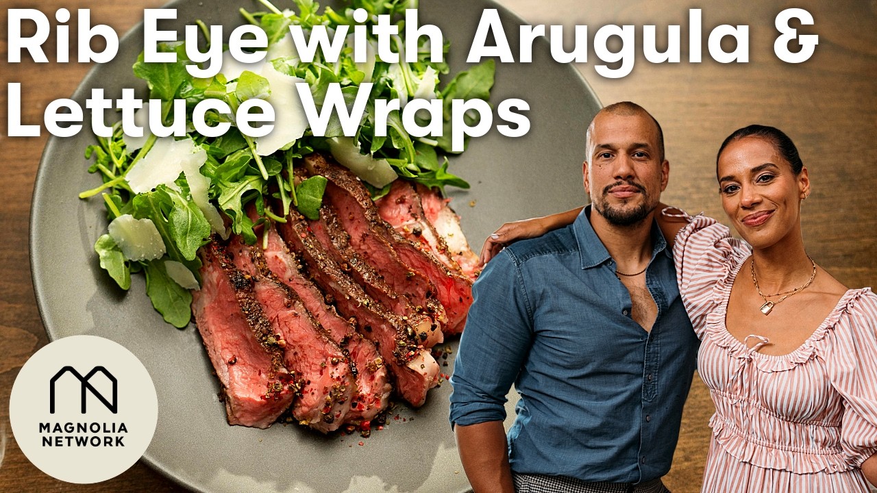 Rib Eye with Arugula and Lettuce Wraps Recipe by Abner and Amanda - YouTube