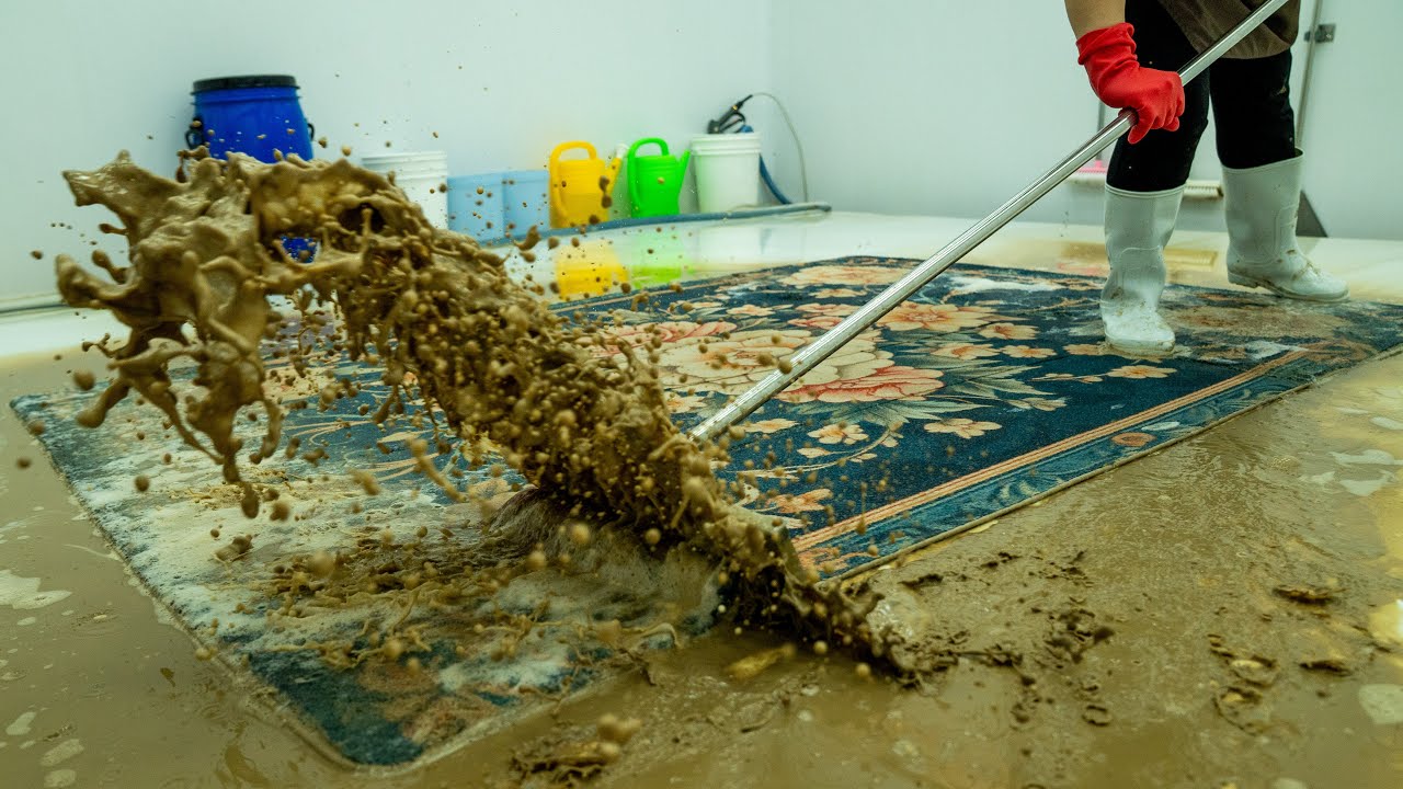 lncredible Dirty Rug Cleaning | Satisfying Carpet Cleaning ASMR - YouTube