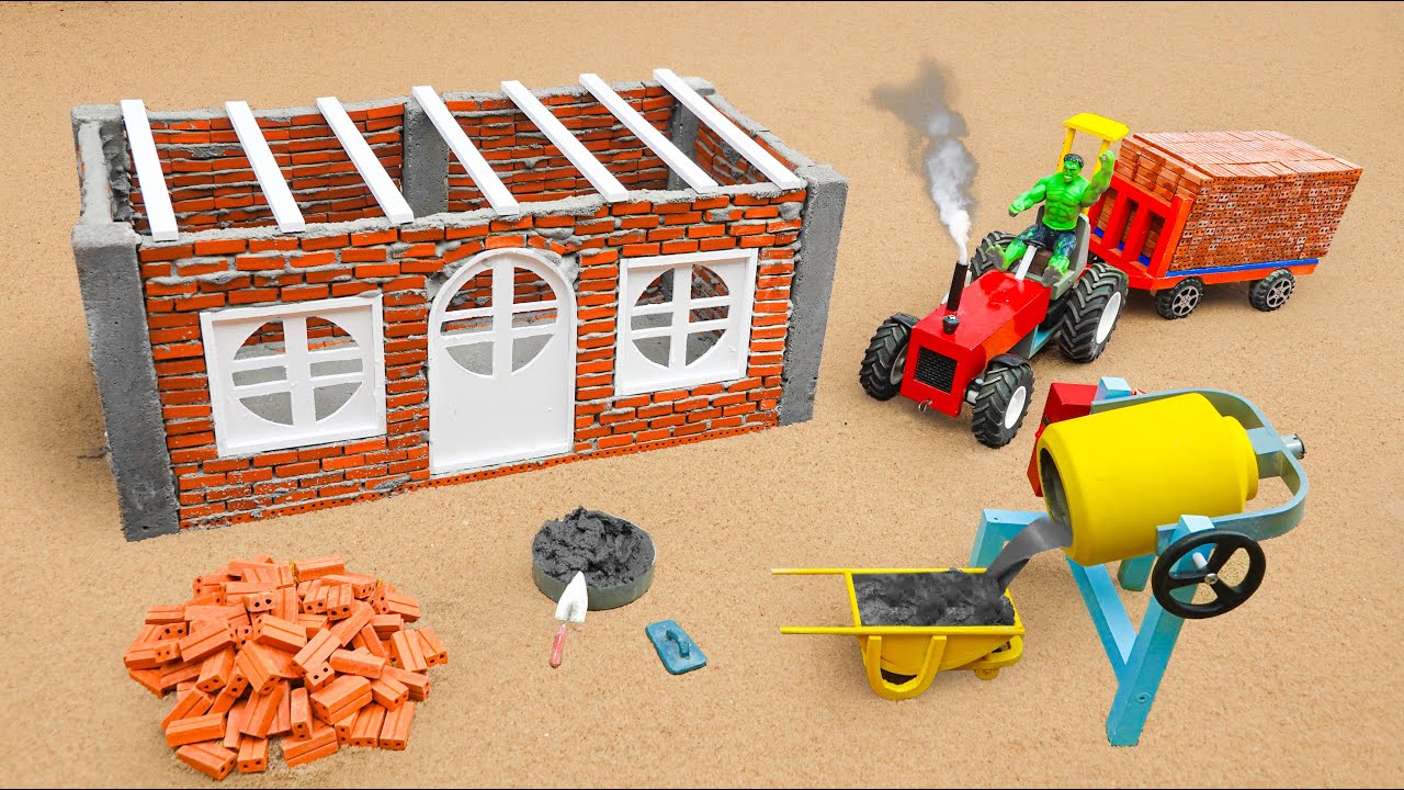 Heavy rain, landslides buried houses - diy mini 2 story house making ...