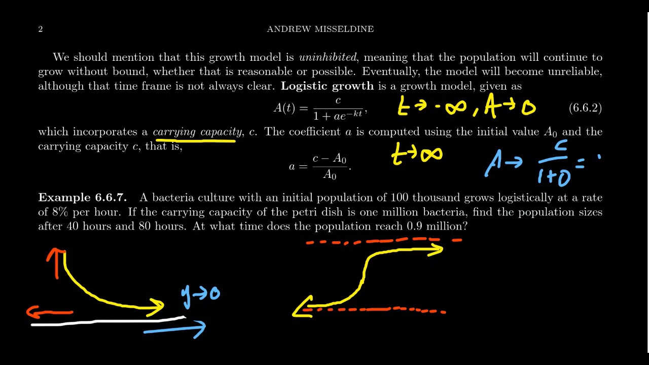 Logistic Growth (Bacteria) - YouTube