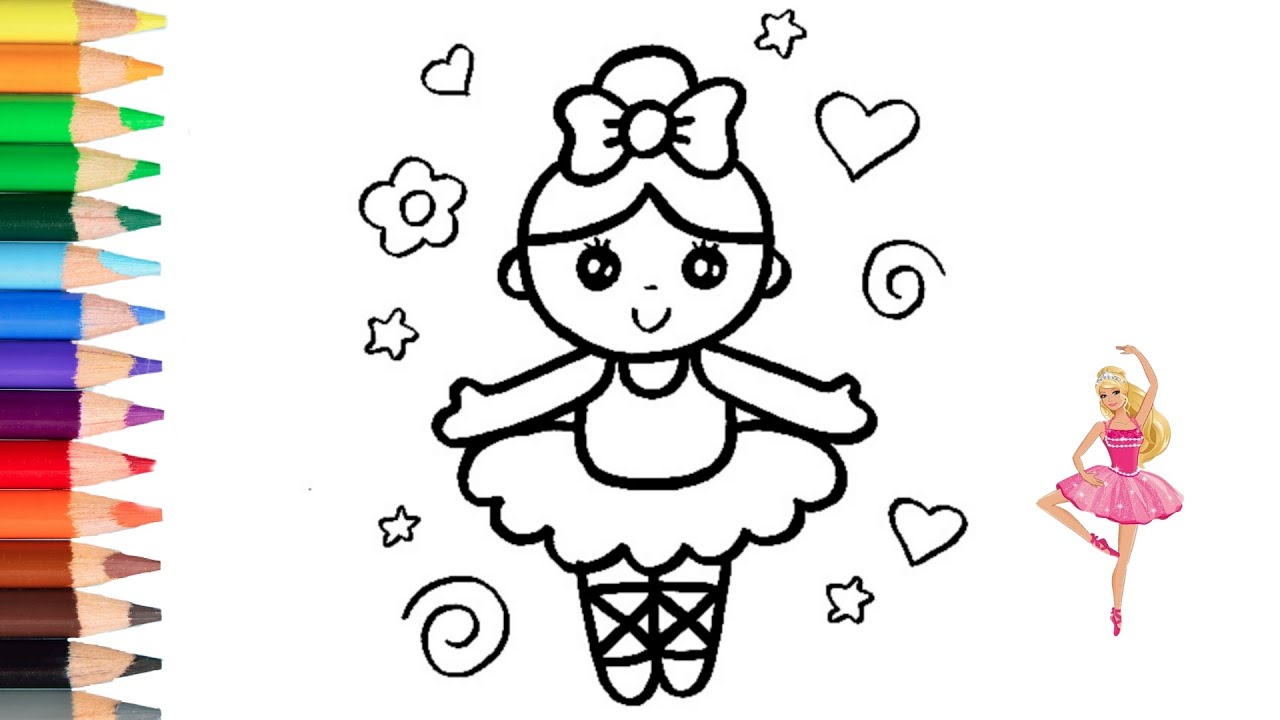 How to draw a Dancing Girl | Easy Drawings | Kids Drawing - YouTube