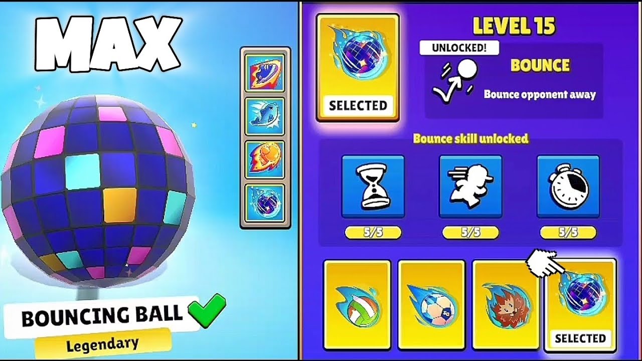i upgrade BOUNCING BALL level MAX in "stumble guys" - YouTube