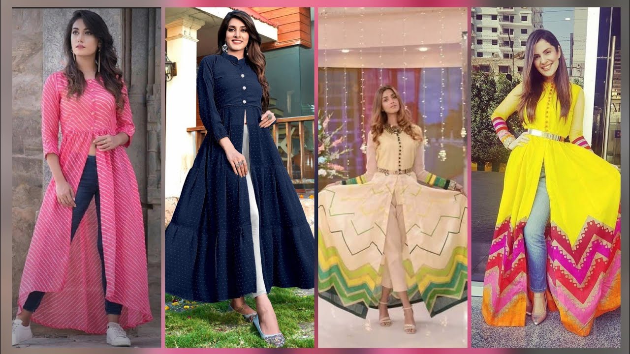 Side slit kurti designe idias | Front side cut kurti || Slit kurti ...
