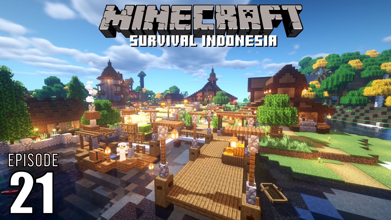 Membangun Dermaga dan Membuat Kapal Nelayan - Minecraft Survival ...