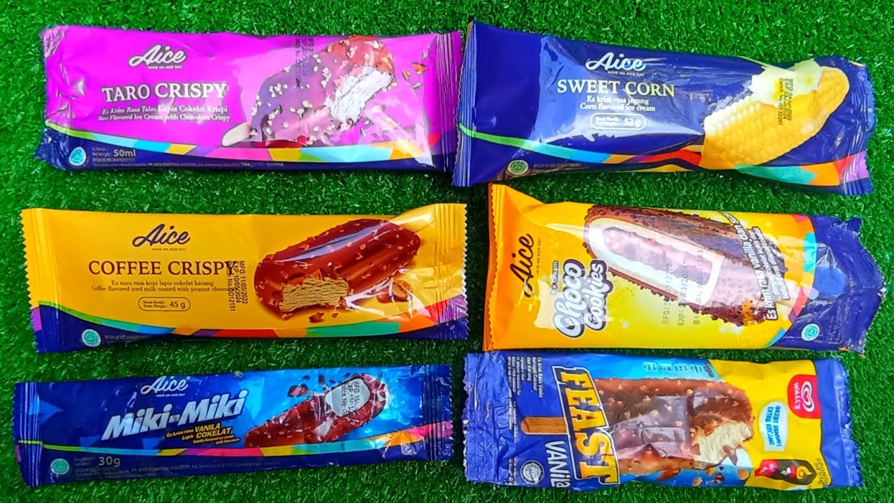 Hunting Eskrim Miki miki, Eskrim Taro Crispy, Aice Sweet Corn, Aice ...