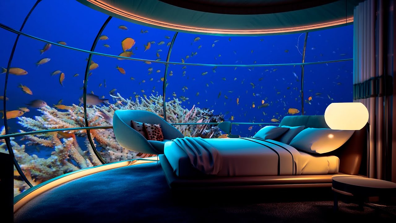 Fall Asleep Instantly with The Sound of The Deep Sea in The Warm Room ...