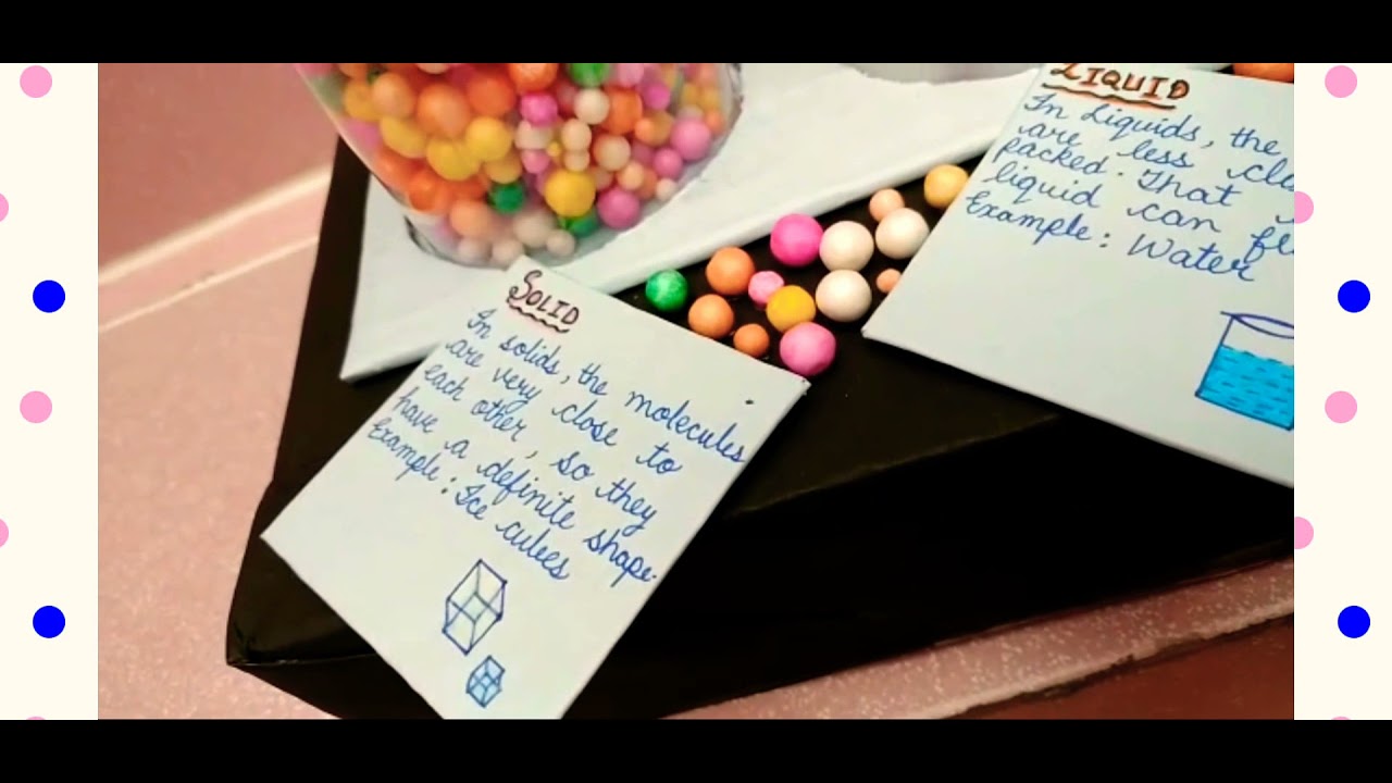 Model of arrangement of molecules in solids liquids and gases - YouTube