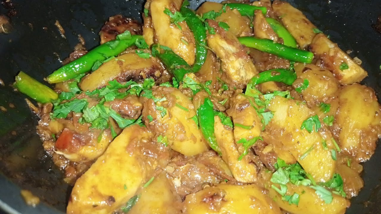 how to make /arwi alu sabzi recipe/ by kiran khan - YouTube