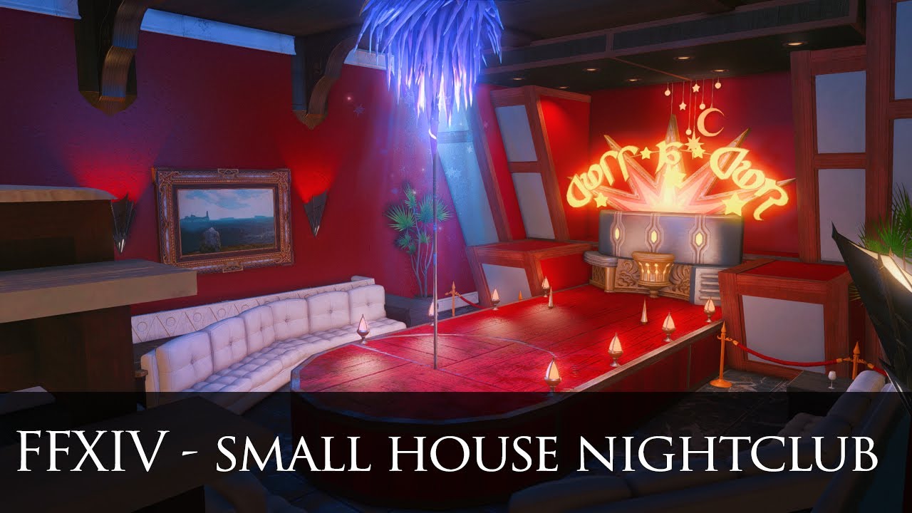 FFXIV - small house basement nightclub (House tour) - YouTube