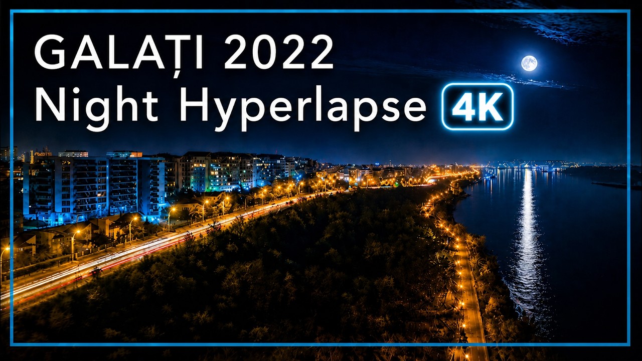 Galati - Aerial 4k Night Hyperlapse - Nov 2022 - YouTube
