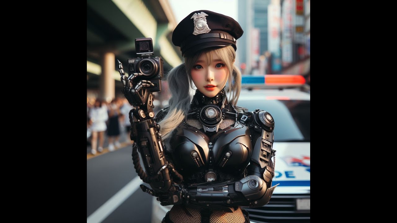 Ai ArtㅣKorean robot policewoman girlㅣ#bingai - YouTube