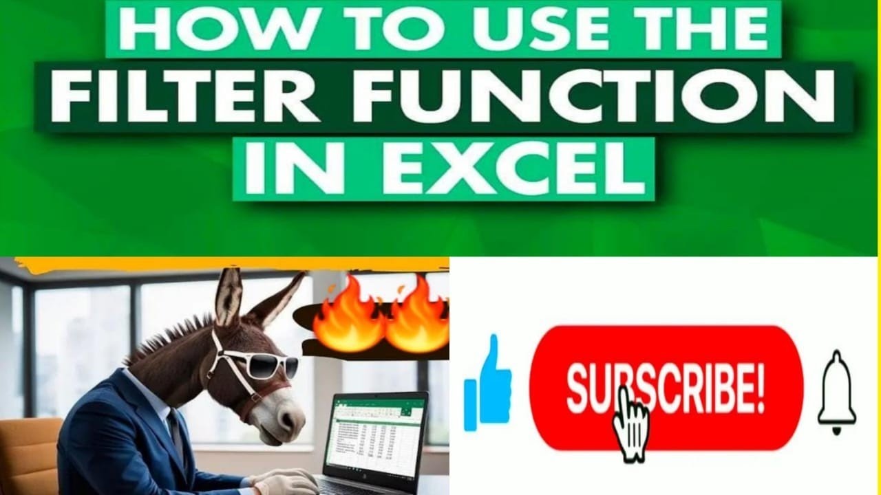 FILTER FUNCTION I FILTER FUNCTION IN EXCEL - YouTube