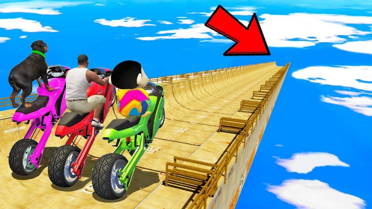 RANKLIN TRIED IMPOSSIBLE CURVY ROAD TO HEAVEN RAMP CHALLENGE CARS BIKES ...