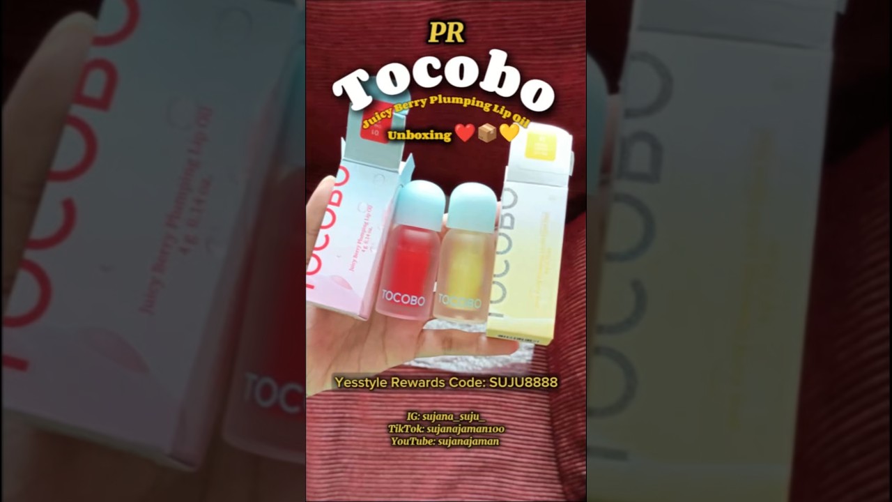 TOCOBO Juicy Berry Plumping Lip Oil in #01 Chill Red ️ & #11 Honey ...