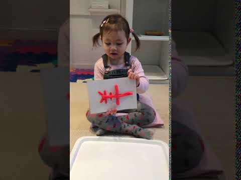 Family FECS: Montessori Activity: Tracing Chinese Character with Play Dough