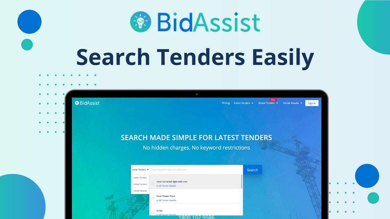 BidAssist - Best Tender Search Engine For Indian & Global Tenders - YouTube