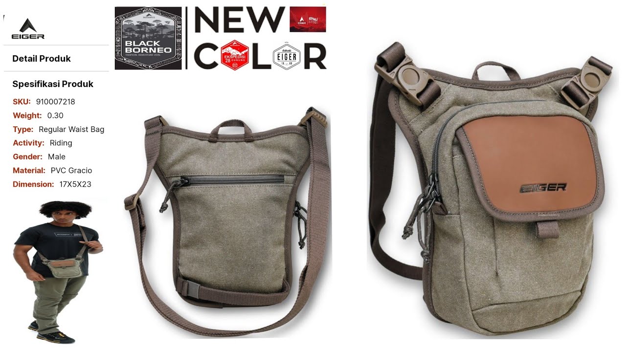 EIGER REXON CANVAS 2.0 LEG PACK GREEN || SKU#: 910007218 || TAS PAHA ...