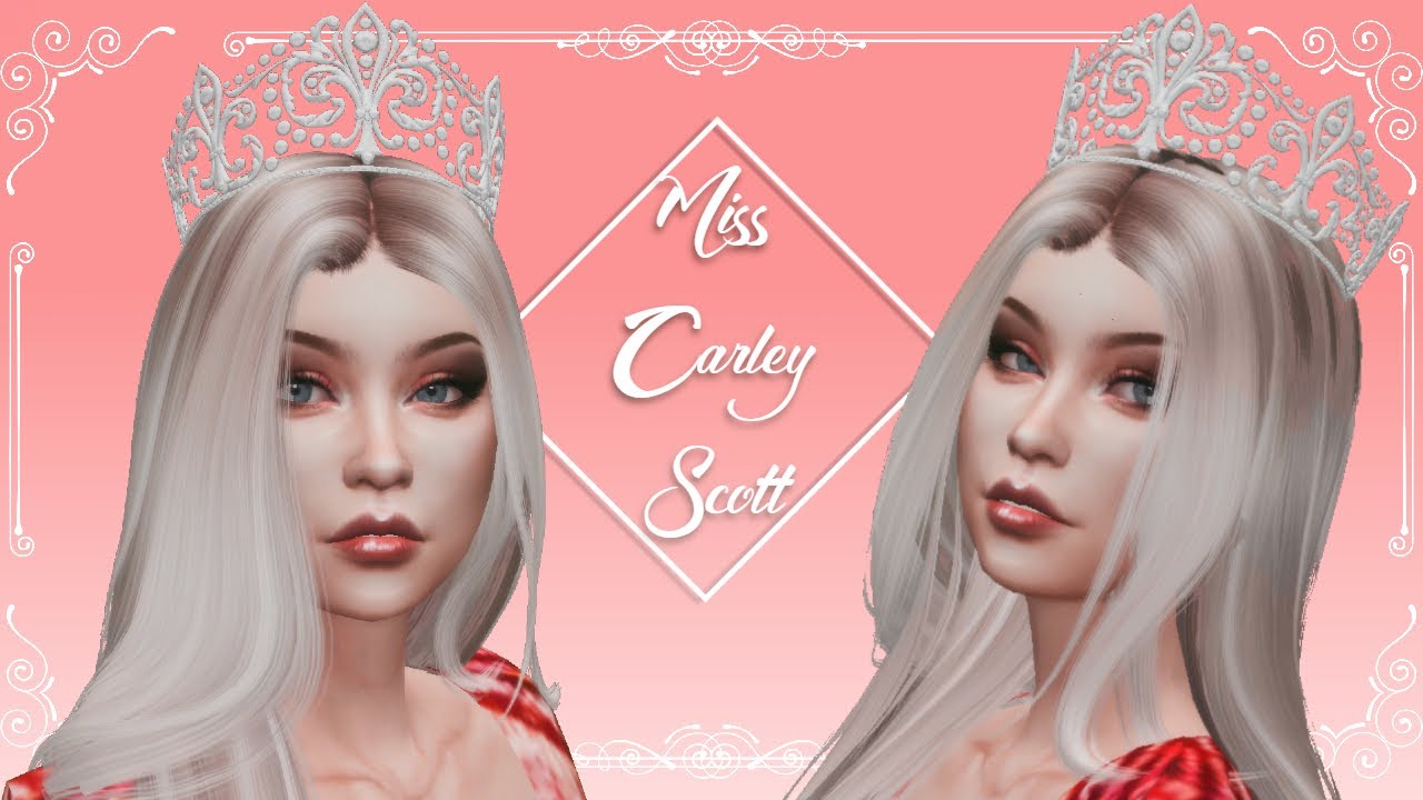 The Sims 4 CAS - Miss Carley Scott & CC Folder + Sim Download - YouTube