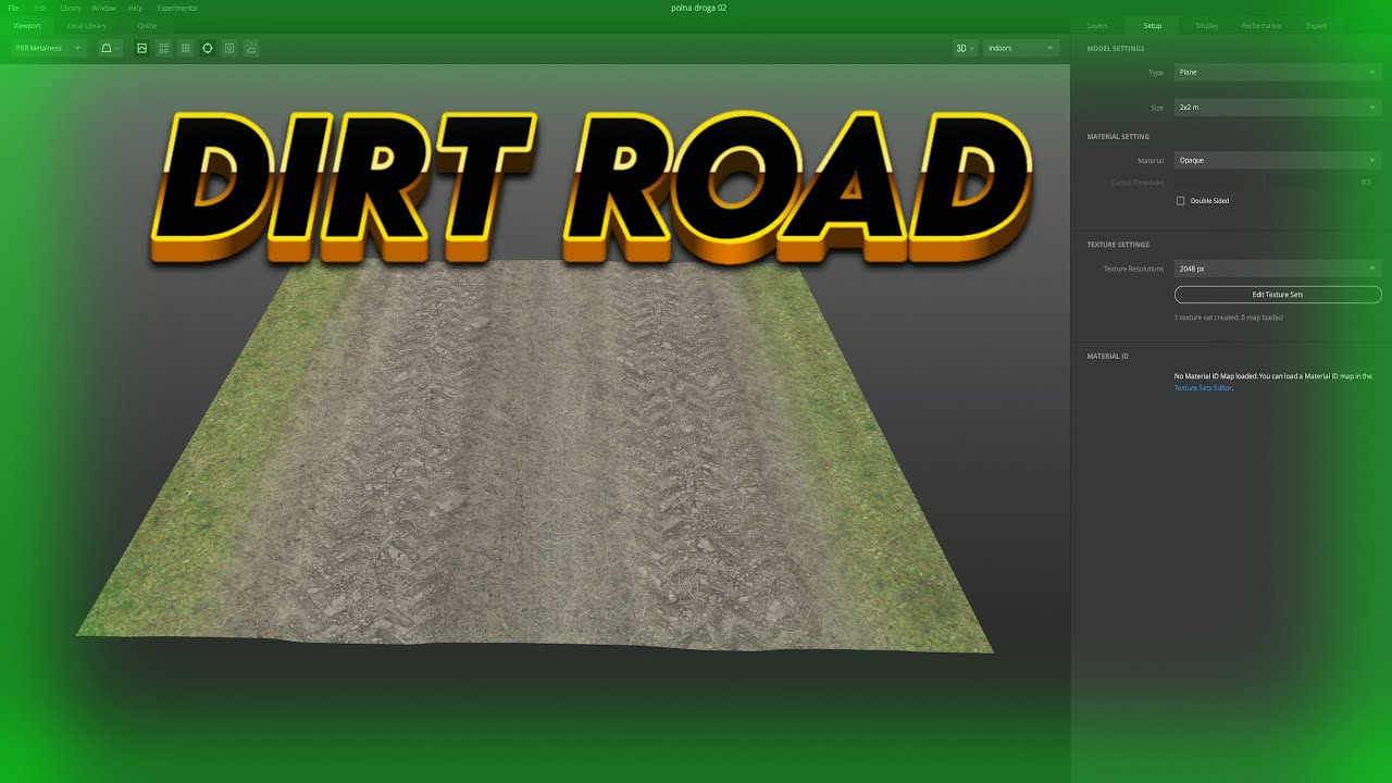 FS25 Dirt road with blender 3d and Quixel mixer. time-lapse - YouTube
