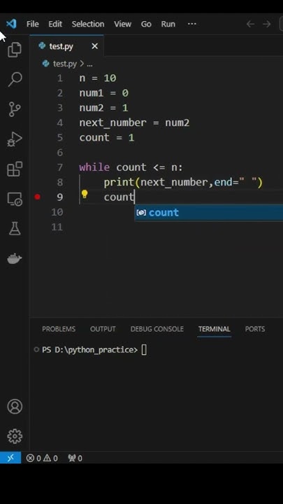 Python Program To Implement Fibonacci Series Shorts Fibonacimplemetationinpython Pythontricks