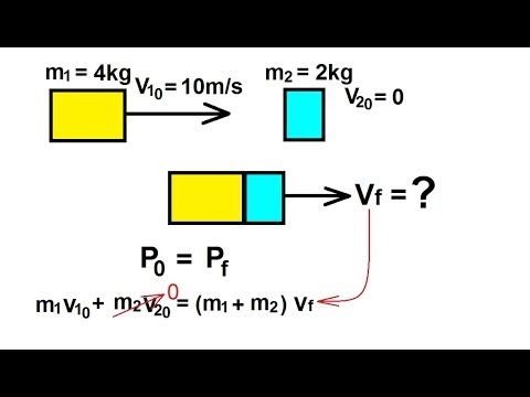 Physics 10 Momentum and Impulse (16 of 30) Inelastic Collision Ex.1 ...