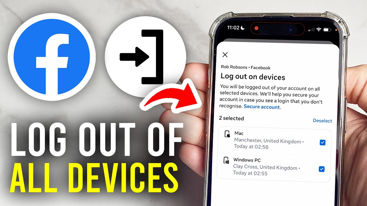 How To Log Out Of Facebook On All Devices - Full Guide - YouTube