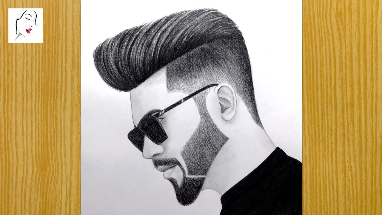 How to draw a handsome boy with glasses / Easy Drawing | Drawing Boy ...