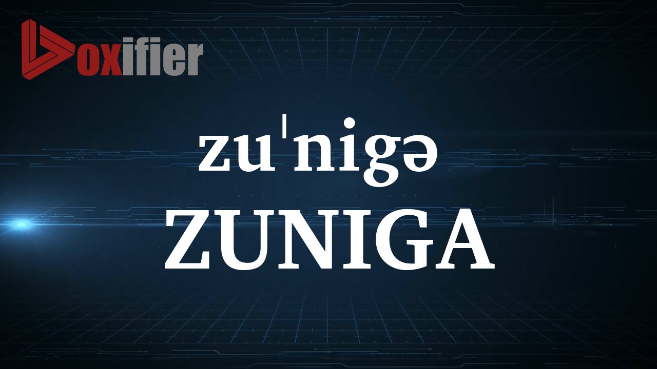 How to Pronunce Zuniga in English - Voxifier.com - YouTube