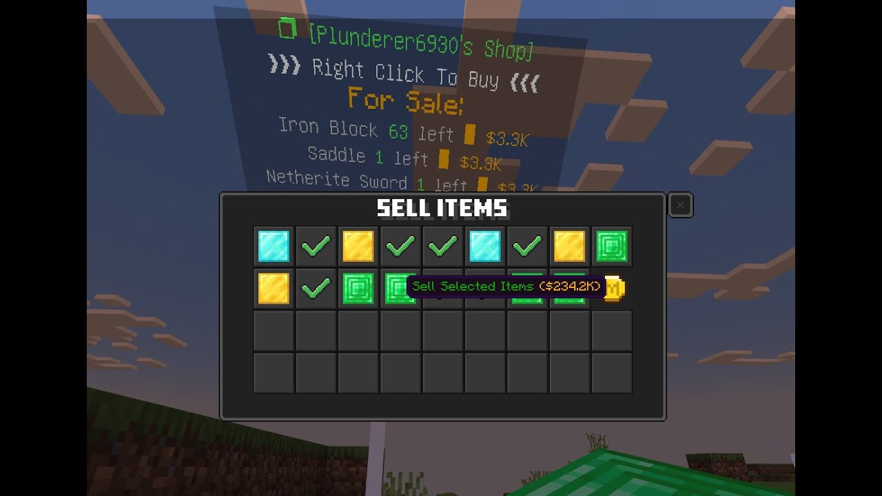 Chest Shop Update! You can now sell items directly with specific prices ...