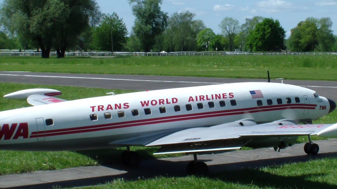 RC Model Airplane TWA Lockheed L-1049 Super constellation very detailed ...