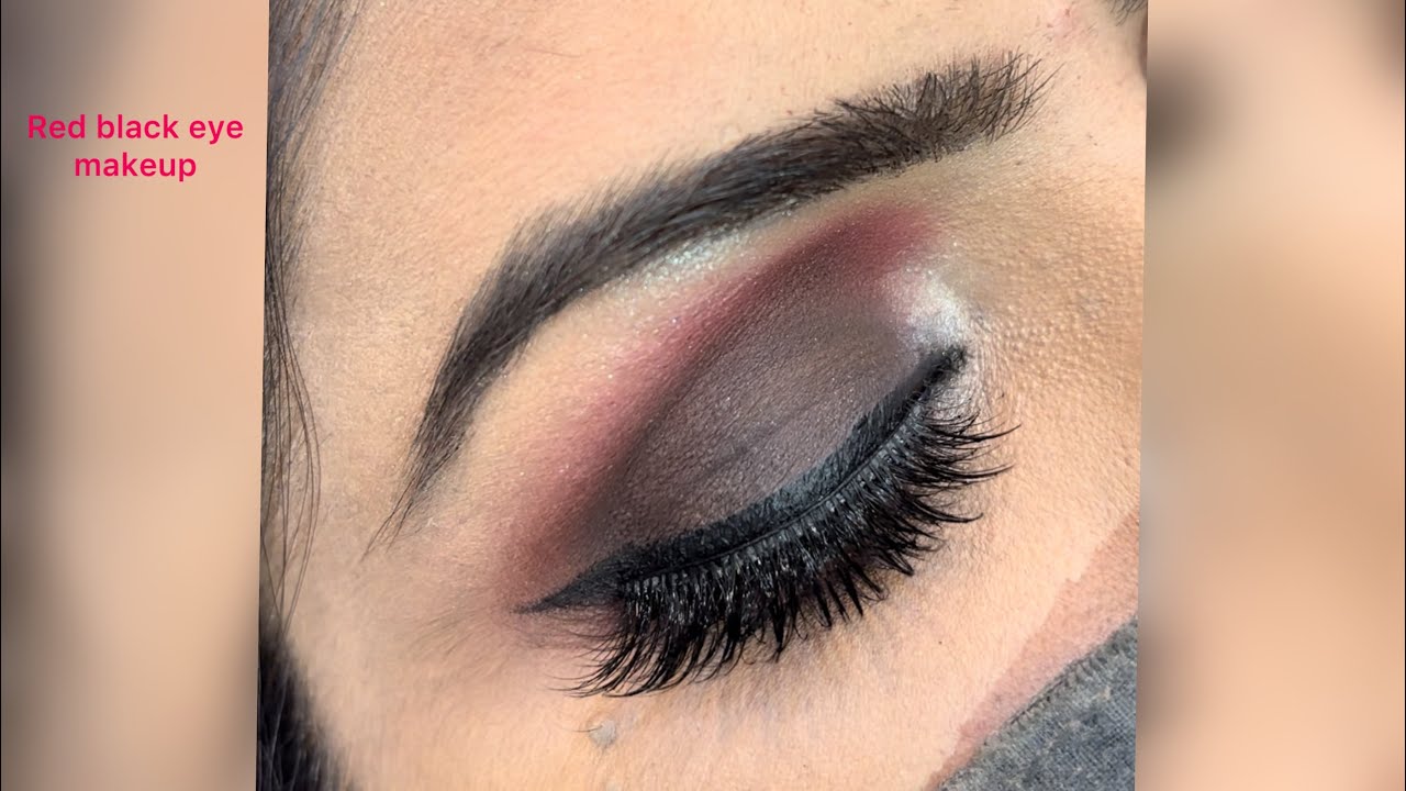 Red Black Smokey Eye Makeup Tutorial | Sonehri Salon - YouTube
