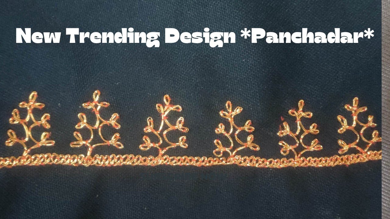 *Panchadar* New Tranding Tilla Design| Kashmiri Tilla work| # ...