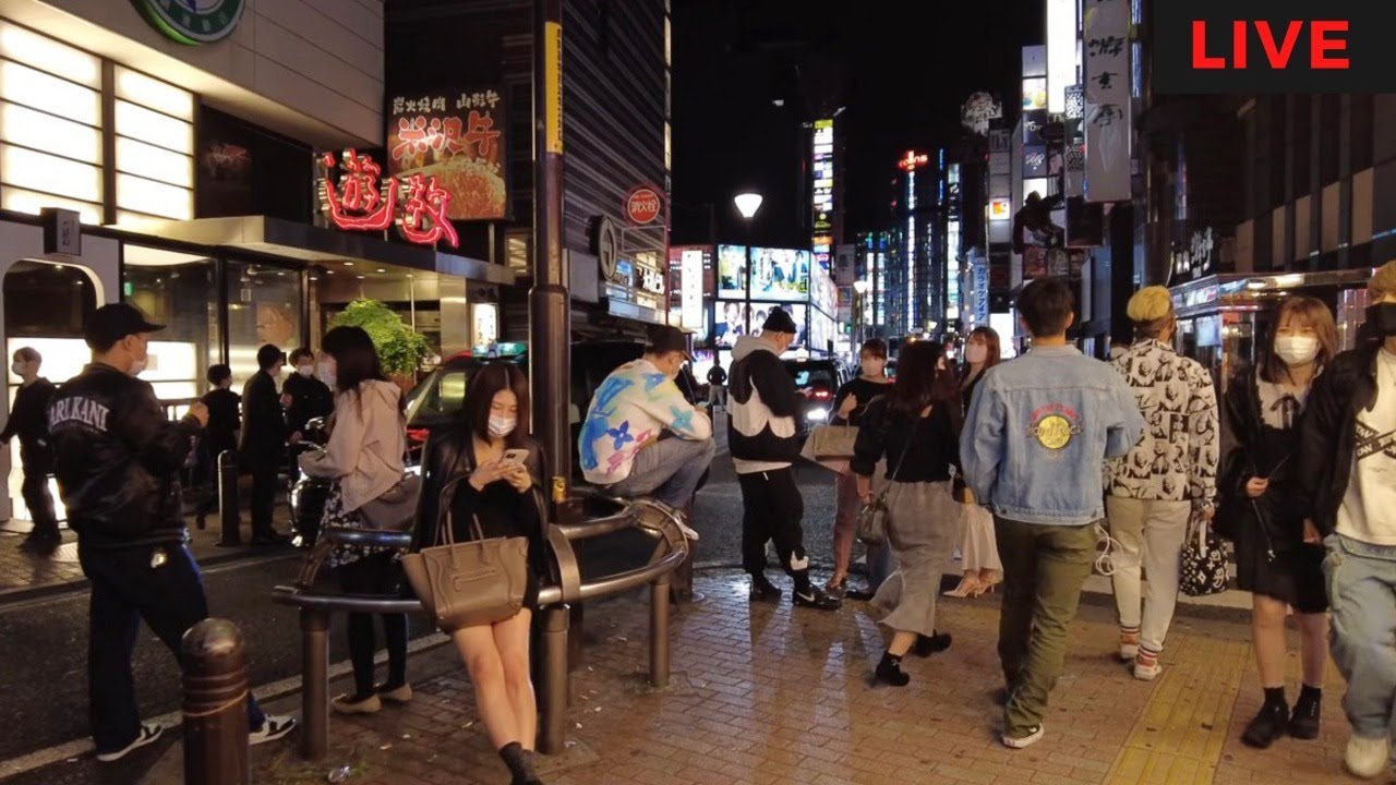 Tokyo Shibuya Live Walking Tour at Night - YouTube