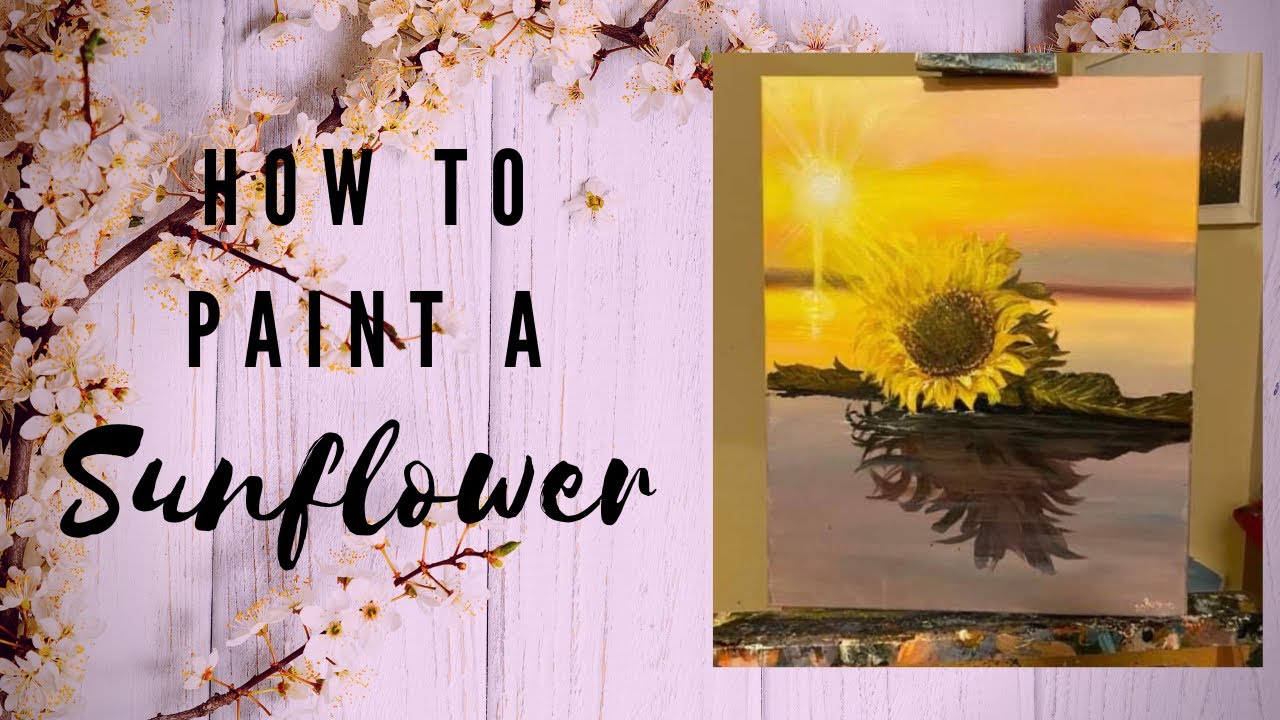 How to paint a sunflower | ACRYLIC painting tutorial | How to paint sun ...