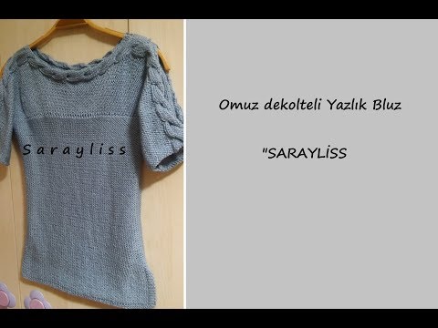 Yazlık Örgü Bluz Omuz Dekolteli